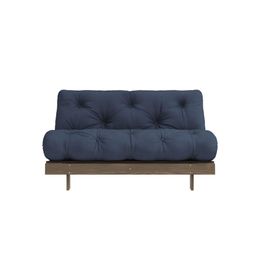 Daybett Karup Design, B:140cm H:85cm, blau, Bezug: 80% Baumwolle, 20% Polyester, Daybetten, "Daybett Roots Schlafsofa – Gästebett & Sofa aus