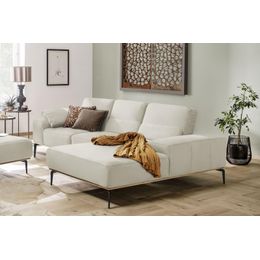 Ecksofa W.Schillig, B:279cm H:88cm T:178cm, wei&szlig;, Longlife Xtra-Leder Z73: Naturwalkleder der Luxusklasse aus den erlesensten Rohh&auml;uten. Hautst&auml;rke
