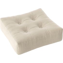 Pouf Karup Design, B:70cm H:22cm T:70cm, beige, Stoff, Poufs, "More Pouf"