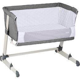 BABYGO Baby Beistellbett "Together, grey", grau, Aluminium, Kunststoff, Polyester, Babybetten, faltbar