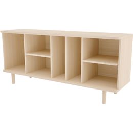 Sideboard WOODMAN, B:160cm H:70cm T:45cm, beige, Wohnzimmer, Sideboards, "Malic", Kommode im schlichten skandinavischen Design, Breite 160 cm, FSC