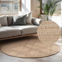Teppich Hanse Home, H:10mm &Oslash;:160cm, beige, Jute, Wohnzimmer, Teppiche, "Jaipur Juteteppich, als L&auml;ufer und in Rund", 100% Naturfaser, Wohnzimmer,