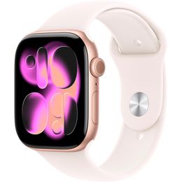 Apple Smartwatch "Watch Series 11", 46, 4G (LTE), S/M, Sport Bandrose gold, Smartwatches