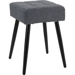 Hocker Inosign, B:32cm H:47cm T:32cm, grau, Webstoff aus 100% Polyester, K&uuml;che, Hocker, "Louise", quadratische Sitzfl&auml;che in 32 cm