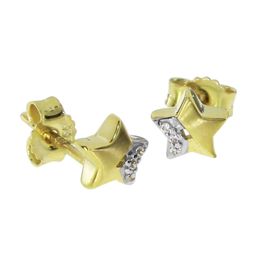 OSTSEE-SCHMUCK Damen Paar Ohrstecker "OSTSEE-SCHMUCK Ohrstecker Stern Ohrstecker Stern", 6 x 6mm, Gelbgold 333, gelb, Gelbgold 333, Ohrringe