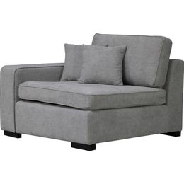Sofaelement Home Affaire, B:110cm H:86cm T:100cm, grau, Polsterelemente, "Skara", Modul zum eigenen Zusammenstellen, in vielen Bezugsqualitäten