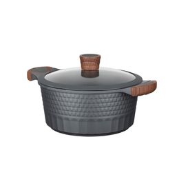Kochtopf "Capella, Schmortopf antihaftbeschichtet und sp&uuml;lmaschinenfest", 4,6 l + &Oslash; 24cm + H&ouml;he 11,5cm, schwarz, RESTO KITCHENWARE, T&ouml;pfe, mit