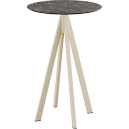 Klapptisch Essentials, B:70cm H:109,2cm T:70cm, beige, Stahl/HPL Tischplatte, Garten, Tische, "Infinity", in verschiedenen Ausführungen