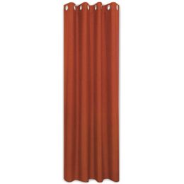 Vorhang GERSTER, B:140cm H:235cm, rot, Wirkware, Polyester, Wohnzimmer, Gardinen, "Laurin", HxB: 235x140, &Ouml;senschal aus Dekostoff, Uni