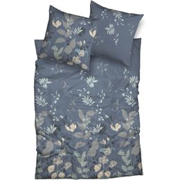 Bettw&auml;sche CASATEX, blau, Satin, Obermaterial: 100% Baumwolle, Bettw&auml;sche, "Elva", elegante, feminine Bettw&auml;sche
