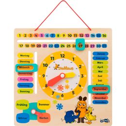 Small Foot Kinder Lernspielzeug "Die Maus, Lernuhr mit Kalender", bunt, Lernspielzeug