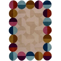 Wollteppich FLAIR RUGS, B:160cm H:12mm L:230cm, rosa, Wolle, Teppiche, "Mia Scallop 2", in Jakobsmuschel-Form