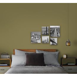 Leinwandbild, B:60cm H:80cm T:2,5cm, bunt, Art for the home, Leinwand, Wohnzimmer, Bilder, "Set City", SET 5-teilig City Stadt 80 x 60 cm