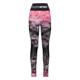 Plein Sport Damen Leggings "Camouflage"5003, camouflage, pink, Gr. XS, Obermaterial: 90% Polyester, 10% Elasthan, Hosen