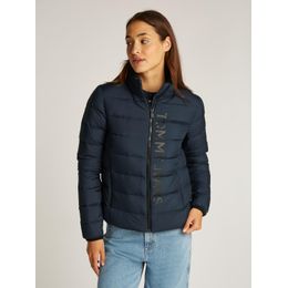 Tommy Jeans Damen Steppjacke "TJW LT DOWN PRINTED PUFFER", blau, Gr. XL, unifarben, Web, Obermaterial: 100% Polyester. Futter: 100% Polyester,