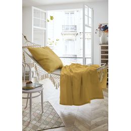 Bettw&auml;sche Primera, gelb, Buntgewebe, Obermaterial: 100% Baumwolle, Bettw&auml;sche, "Summer-Set", die perfekte L&ouml;sung f&uuml;r hei&szlig;e N&auml;chte (Kissenbezug und