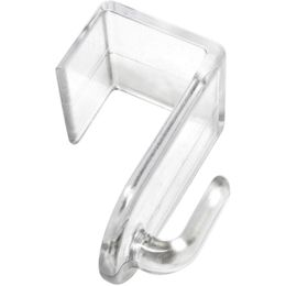 Gardinenhaken Gardinia, B:2cm L:3,5cm, transparent, Kunststoff, Gardinenbefestigungen, "Dekohaken f&uuml;r Fenster und T&uuml;ren", f&uuml;r Dekorationen von Stoffe