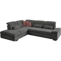 Ecksofa DIE PLANBAR, B:312cm H:85cm T:260cm, grau, 85% Polyester;15% Nylon, Wohnzimmer, Sofas, "MP-IN16012 L-Form mit Federkern-Polsterung", inkl.