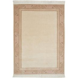 Wollteppich LUXOR living, B:170cm H:12mm L:240cm, beige, Obermaterial: 100% Wolle, Teppiche, "Giza", reine Wolle, handgeknüpft, mit Bordüre und