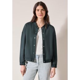 Cecil Damen Blouson, grün, Gr. XXL, unifarben, Stoff, 46% Modal, 46% Polyester, 8% Elasthan, Jacken, bestehend aus einem Materialmix