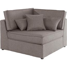 Sofa-Eckelement OTTO HOME, B:99cm H:75cm T:100cm, beige, Baumwollmix (60% Baumwolle/40% Leinen);Struktur fein (100% Polyester);Samtoptik (100%