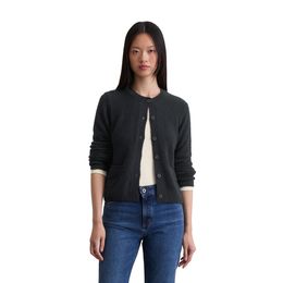 Marc O'Polo MARC O'POLO Damen Cardigan "aus Boucl&eacute;-Garn", blau, Gr. XS, unifarben, Obermaterial: 50% Baumwolle, 35% Lama, 15% Polyamid, Strickjacken