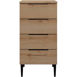 Kommode GAMI, B:48cm H:78cm T:45cm, braun, Spanplatte, Schlafzimmer, Sideboards, "Kommode 4 Schubladen"