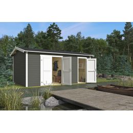 Gartenhaus Nordic Holz, gr&uuml;n, Holz, Gartenh&auml;user, "2-Raum Haus Tuvalu XL"