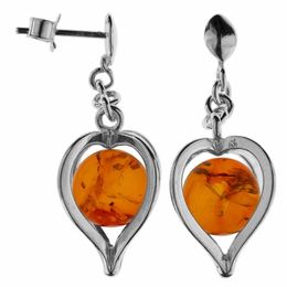 OSTSEE-SCHMUCK Damen Paar Ohrh&auml;nger "- Heika - Silber 925/000 - Bernstein", Silber 925 (Sterlingsilber), silber, Silber 925 (Sterlingsilber), Ohrringe