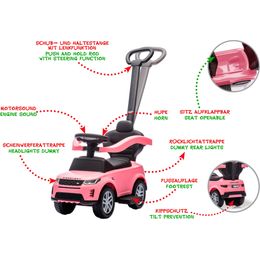 Jamara Kinder Rutscherauto "Land Rover Discovery 3in1", pink, Kunststoff, B:40cm H:94cm T:84cm, Rutschautos, mit Sound