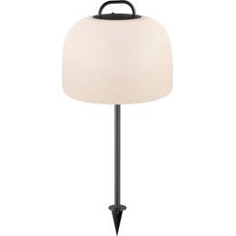 Gartenleuchte Nordlux, H:86cm, schwarz-weiß, Leuchten, "Kettle", Erdspieß Metall,+LED, Batterie, integrierter Dimmer, Außen und Innen