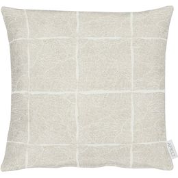 Kissenh&uuml;lle Apelt, B:40cm L:40cm, beige, Polyester, Obermaterial: 65% Polyester, 30% Viskose, 5% Polyacryl, Kissenbez&uuml;ge, "6300"