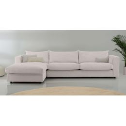 Ecksofa, B:297cm H:77cm T:186cm, beige, LeGer Home by Lena Gercke, 100% Polyester, Wohnzimmer, Sofas, "Avelina", Breite 297 cm, in Cord- und