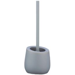 WC-Garnitur Wenko, H:38cm L:13,5cm, grau, Keramik, Reinigungsb&uuml;rsten, "Badi", Keramik