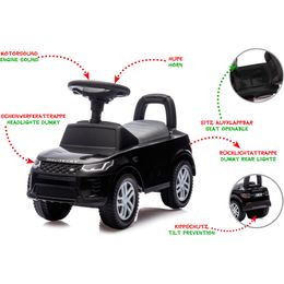 Jamara Kinder Rutscherauto "Land Rover Discovery 2in1"schwarz, Kunststoff, B:28cm H:42cm T:65,5cm, Rutschautos, mit Hupe