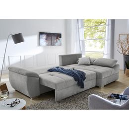 Jockenh&ouml;fer Ecksofa, B:268cm H:76cm T:161cm, grau, JOCKENH&Ouml;FER GRUPPE, Kissenbezug: 75% Baumwolle, 25% Polyester. Korpus/Basismaterial: 100% Polyester.