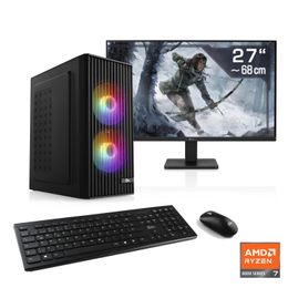 CSL PC-Komplettsystem "Spectrum V25237", Microsoft Windows 11 Home (64 Bit), 16 GB RAM 1.000 GB SSD, schwarz, Computer_Komplettsysteme
