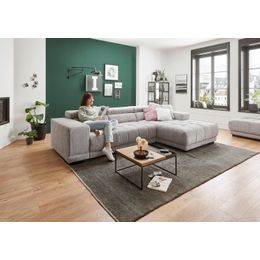 Ecksofa DIE PLANBAR, B:303cm H:75cm T:190cm, grau, 88% Polyester; 12% Polyamid, Wohnzimmer, Sofas, "MP-IN15053 L-Form schmaler Schenkel", mit