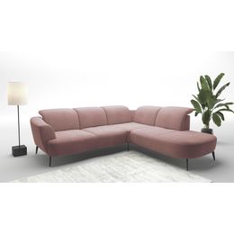 Sit & More Ecksofa SIT & MORE, B:300cm H:87cm T:267cm, rosa, 95% Polyester, 5% Polyamid, Wohnzimmer, Sofas, "Zoe", ink.Sitztiefenverstellung, wahlweise mit