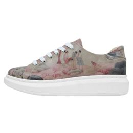DOGO Damen Plateausneaker "Myra Low-Top Sneaker Spring In East Damen Sneaker", Gr. 36, beige, Lederimitat, Schuhe, Handgefertigt
