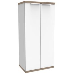 Midischrank Welltime, B:50,2cm H:106cm T:32cm, wei&szlig;, Spanplatte, Badezimmer, Schr&auml;nke, "Belmont"