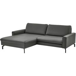 Ecksofa DIE PLANBAR, B:248cm H:89cm T:179cm, grau, Wohnzimmer, Sofas, "PN-EM20028 L-Form ohne Kopfst&uuml;tzen", wahlweise mit motorischem Canape