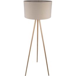 OTTO HOME Stehlampe "Torell", beige, cord, 1, Ø 45cm H: 152cm, 1 Stk., Leuchten, Schirm mit Cordbezug, Dreibein aus Holz, 1x E27 exkl., Zuleitung 300cm, Stehlampe