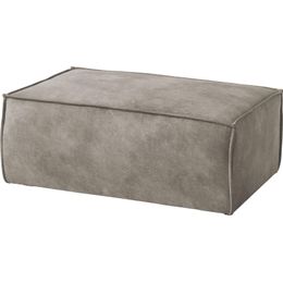 Hocker Home Affaire, B:102cm H:42cm T:69cm, grau, 100% Polyester, Wohnzimmer, Hocker, "SHERWOOD, Polsterhocker in 3 Stoffarten verfügbar", passend