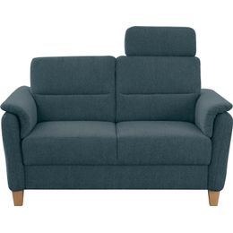 2-Sitzer Home Affaire, B:149cm H:89cm T:89cm, blau, 100% Polyester;Struktur (100% Polyester);Luxus-Microfaser in Lederoptik (100% Polyester), Sofas,
