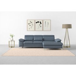 Sit & More Ecksofa SIT & MORE, B:295cm H:87cm T:180cm, blau, Wohnzimmer, Sofas, "Cabrio L-Form, B: 295 cm, mit Sitztiefen-, Arm- & Kopfteilverstellung", 2