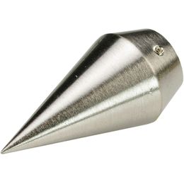Gardinenstangen-Endstück Liedeco, B:3,5cm H:3,5cm L:6,5cm, silber, Gardinenstangenendstücke, "Endstück, Endknopf edelstahl-optik "France" Spitze",