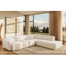 Ecksofa Home Affaire, B:241cm H:72cm T:231cm, beige, 100% PES, Wohnzimmer, Sofas, "Myrland", Breite 241 cm, Chenille, Easy Clean Stoff, mit Kaltschaum