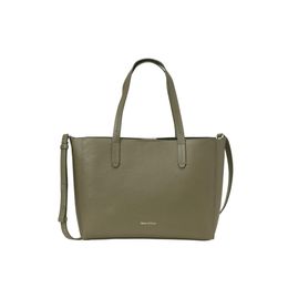 Marc O'Polo MARC O'POLO Damen Shopper "aus genarbtem Rindleder", grün, Leder, Taschen