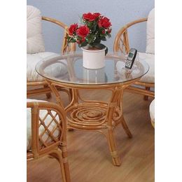 Beistelltisch Home Affaire, B:70cm H:57cm T:70cm, gelb, Garten, Tische, Home Affaire